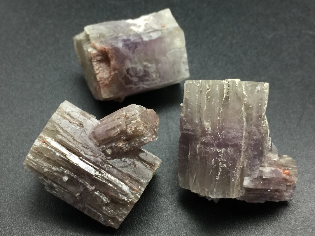 3 Purple Aragonite Crystals From Spain, Rare Spanish Aragonite ...