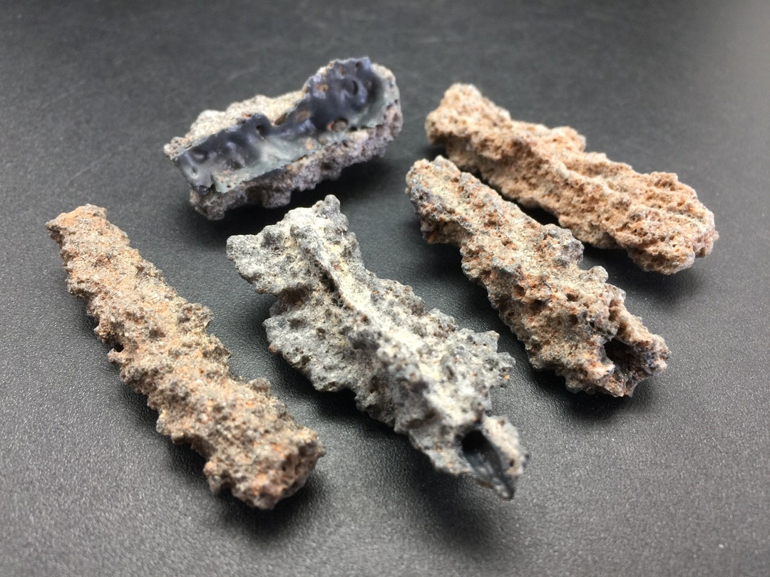 5 FULGURITE, Lightning Strikes Sand, Lightning Fused Glass Tubes ...
