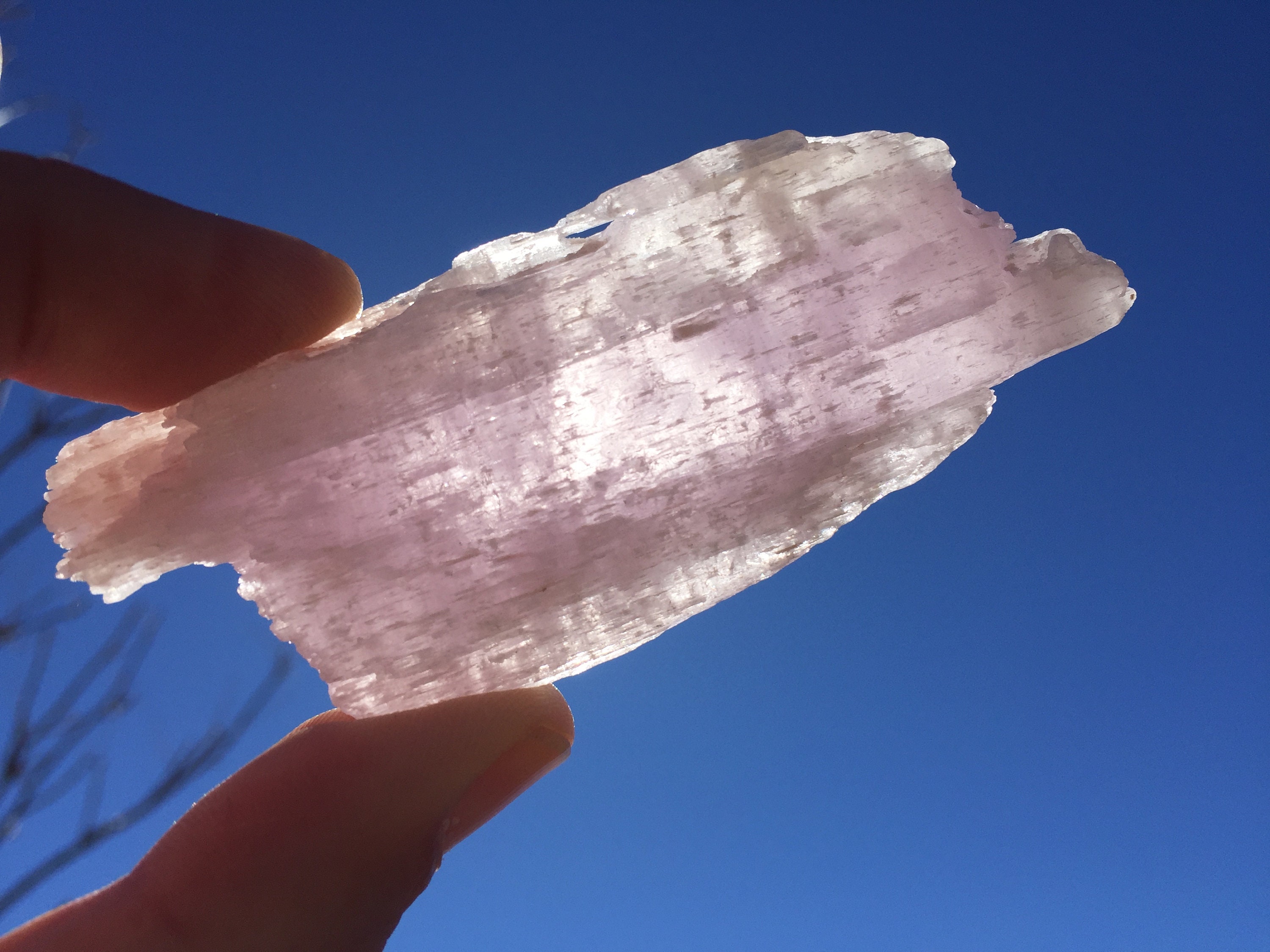 Raw Kunzite Crystal 90mm Large Pink/ Purple Kunzite Crystal | Etsy