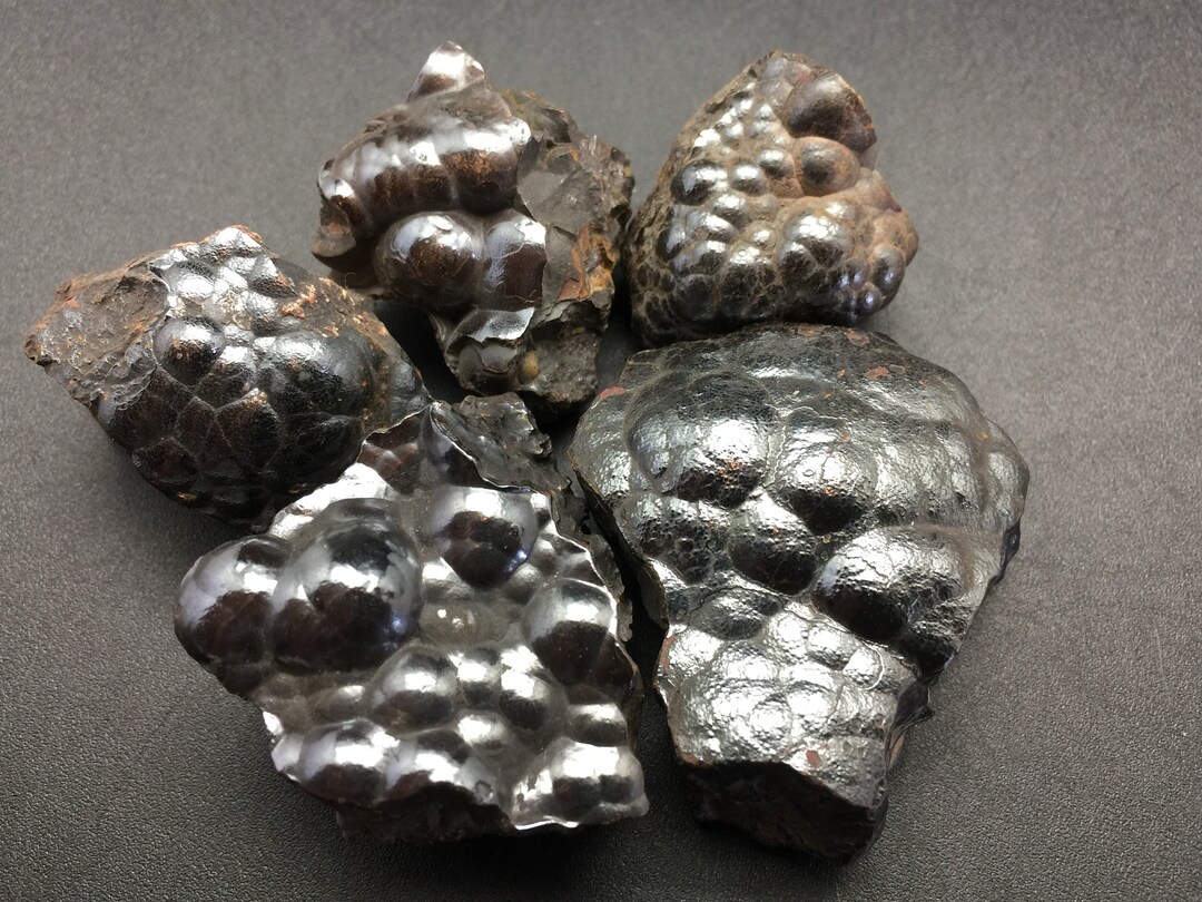 5 Hematite Botryoidal Crystals, High Grade Raw Hematite Stones, Raw ...