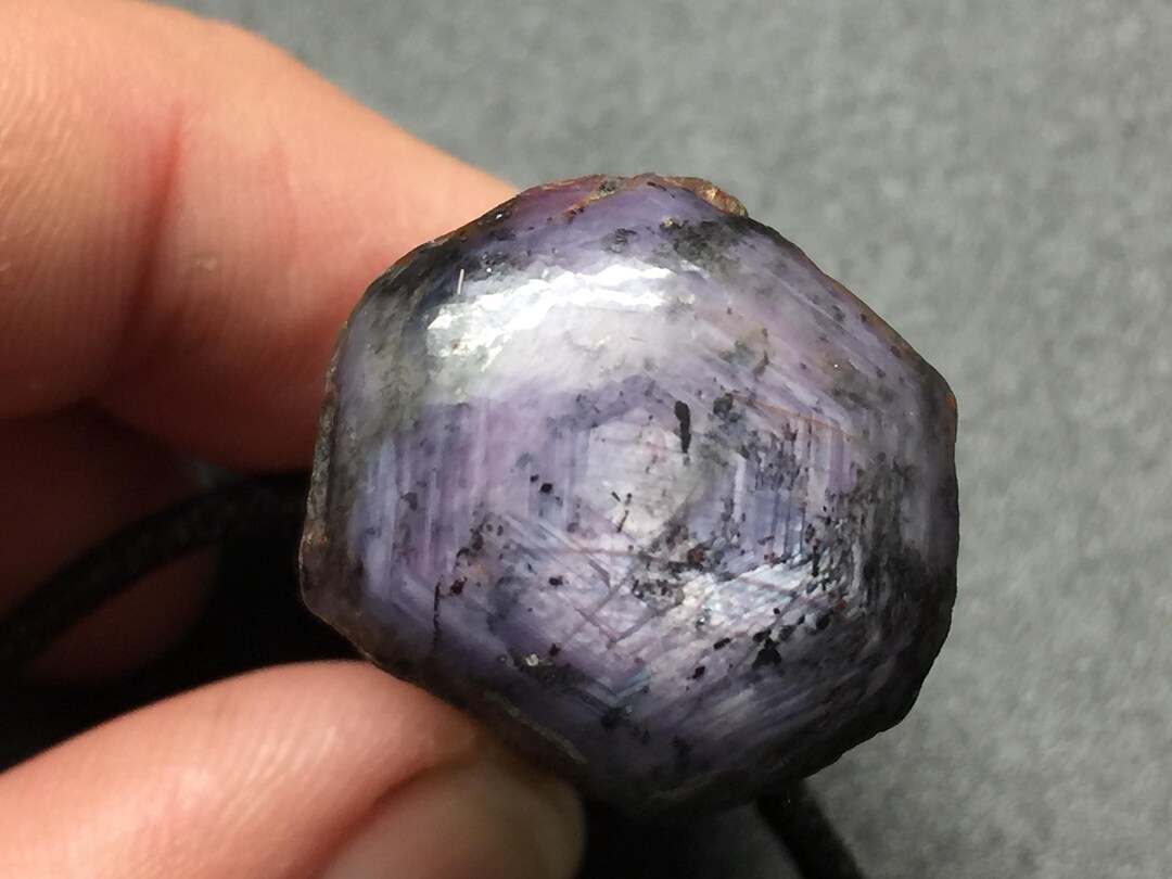 Raw Ruby Crystal Pendant 1.75 Inch, Natural Purple Star Ruby Stone From ...