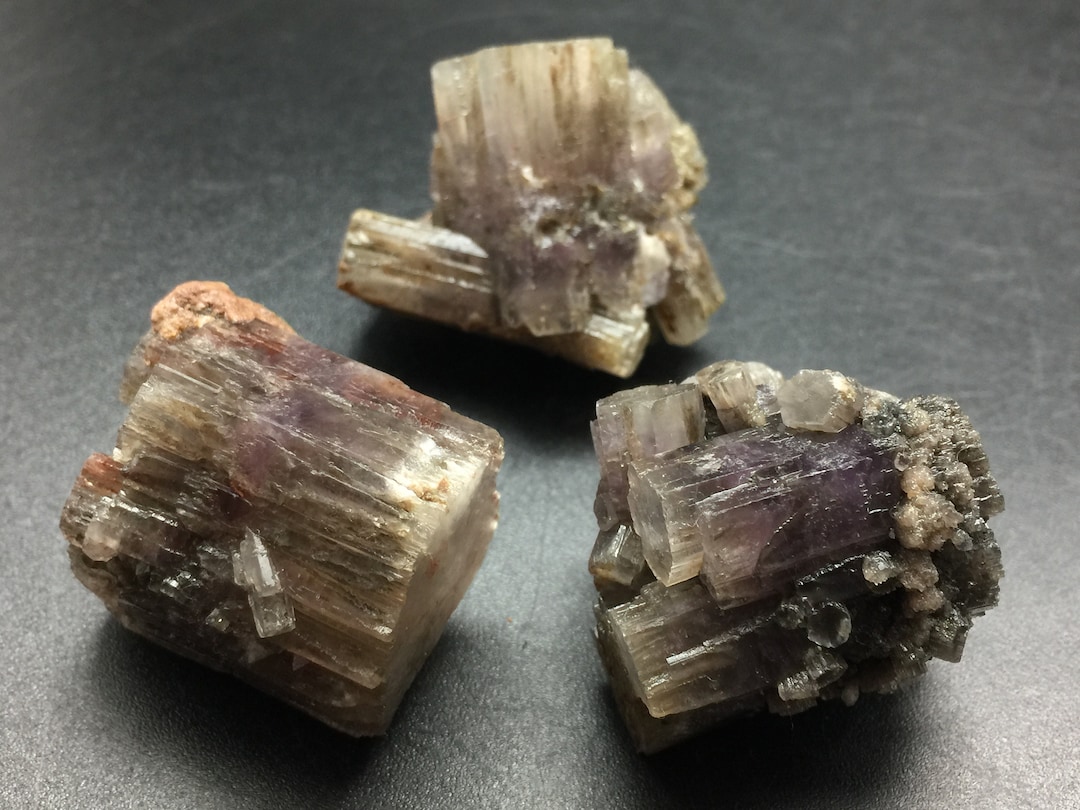 3 Purple Aragonite Crystals From Spain, Rare Spanish Aragonite ...