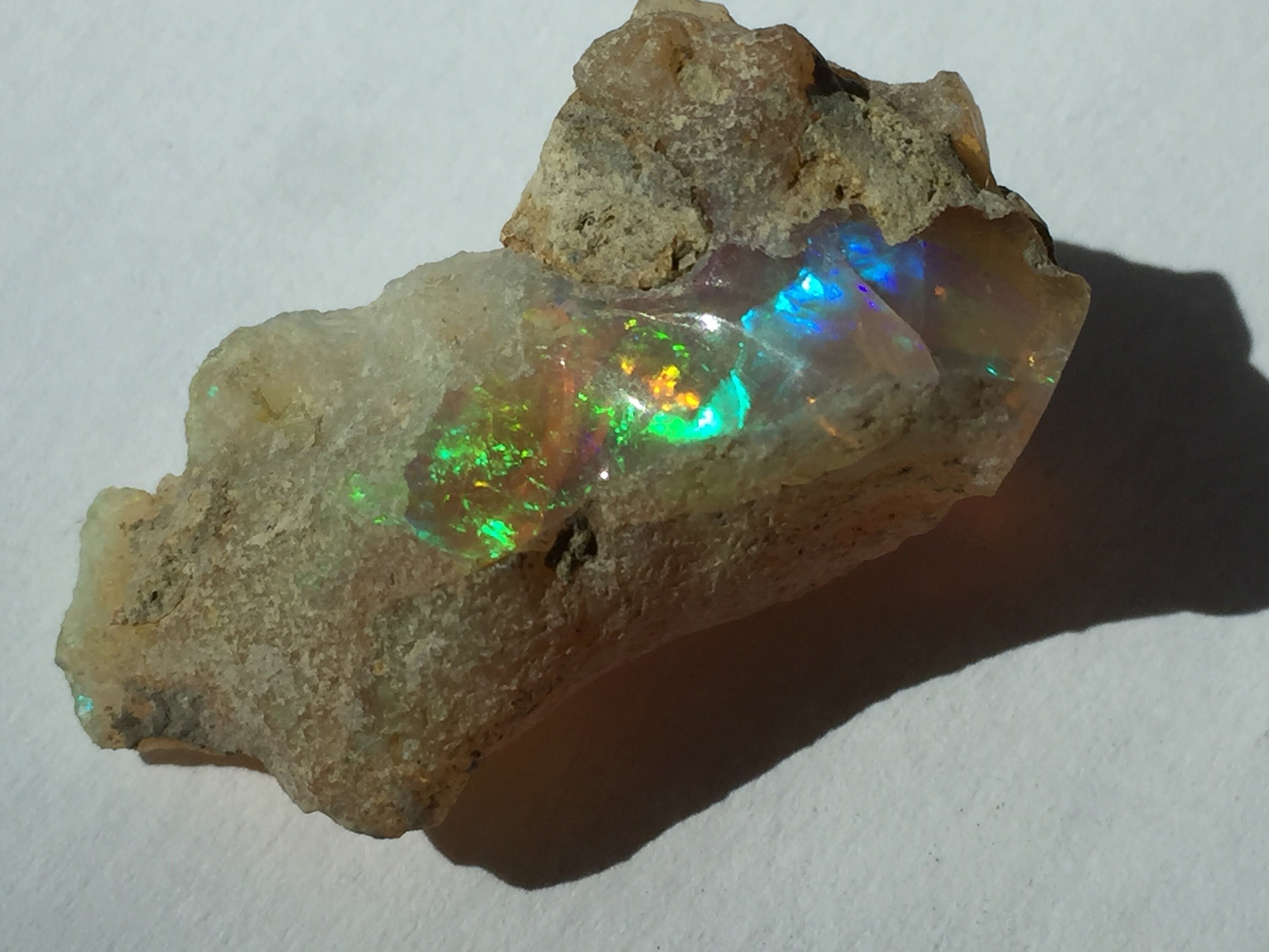 Raw Dry Opal Stone 33mm - 5 Grams Ethiopian Opal in Matrix, Rough Welo ...