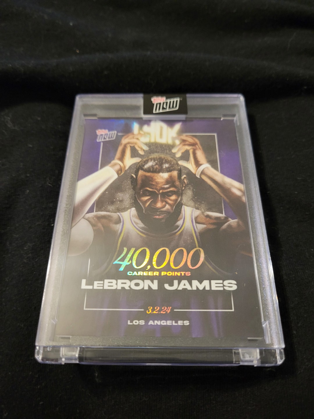 2024 Topps Now Lebron James 3/2/24 40,000 Point Scored Limited Edition ...