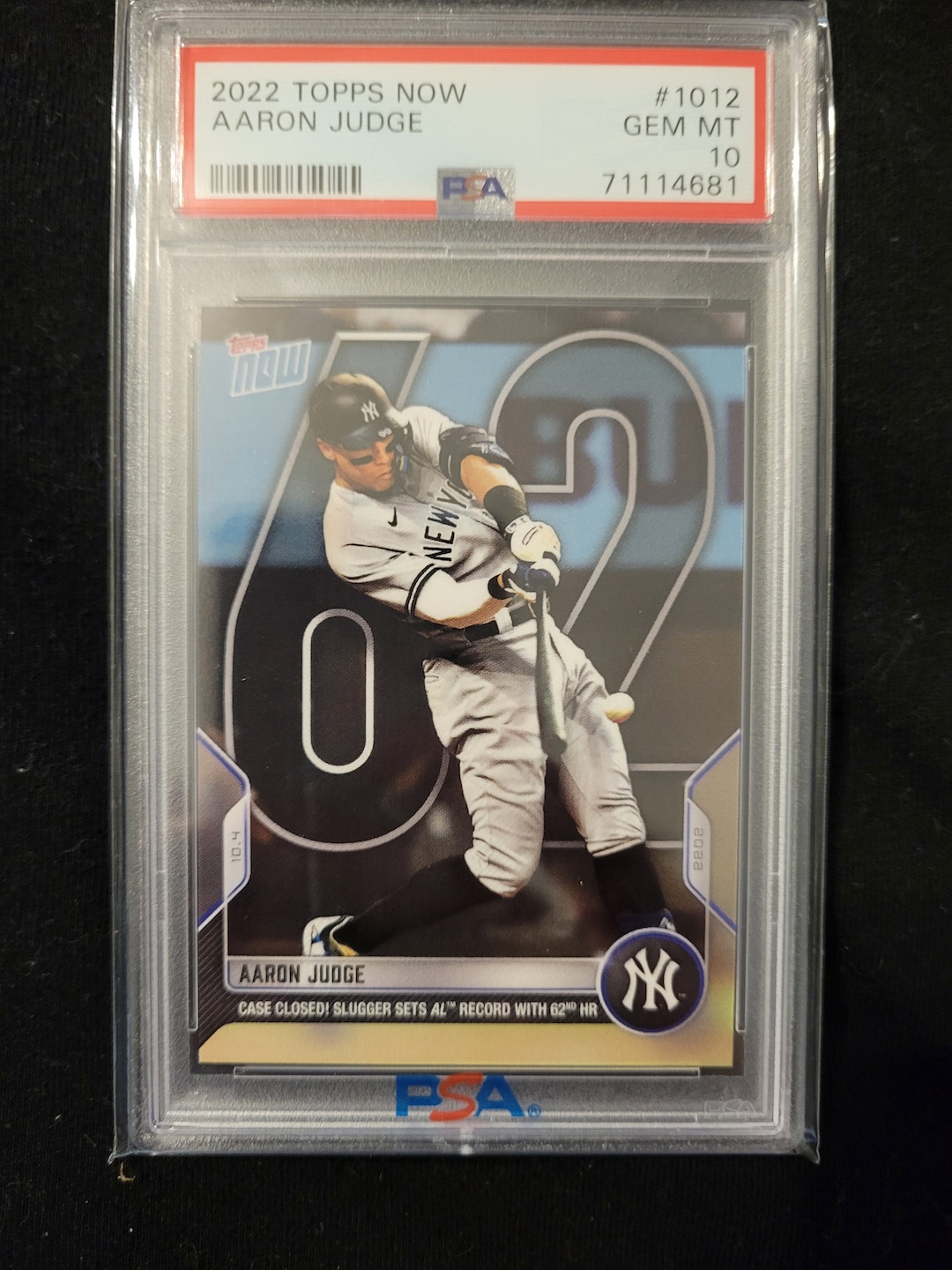 2022 Topps Now Aaron Judge 62 Home Runs Record Baseball Card 1012 ...