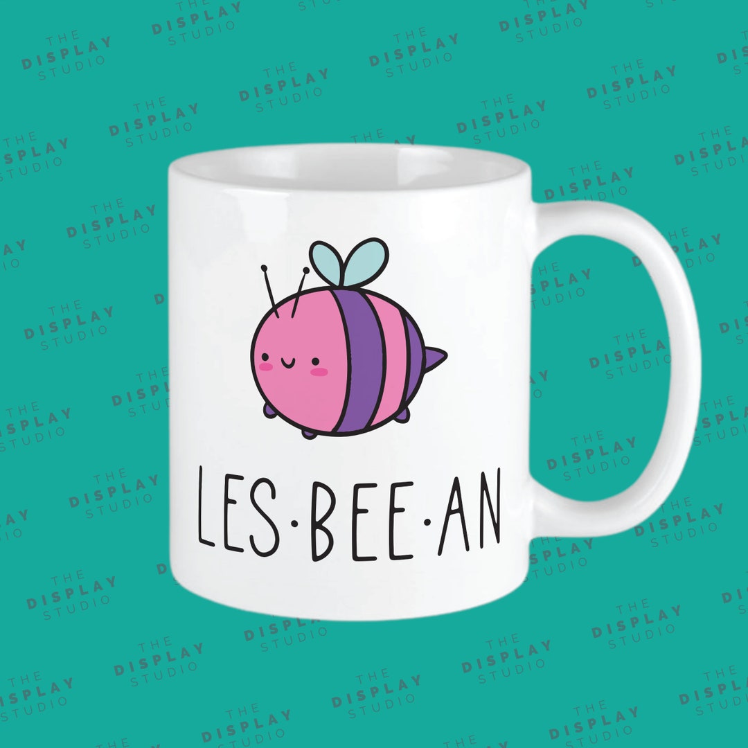 Les Bee an Mug, Cute Lesbian Pride Novelty Joke Gift, Lesbian and Proud ...