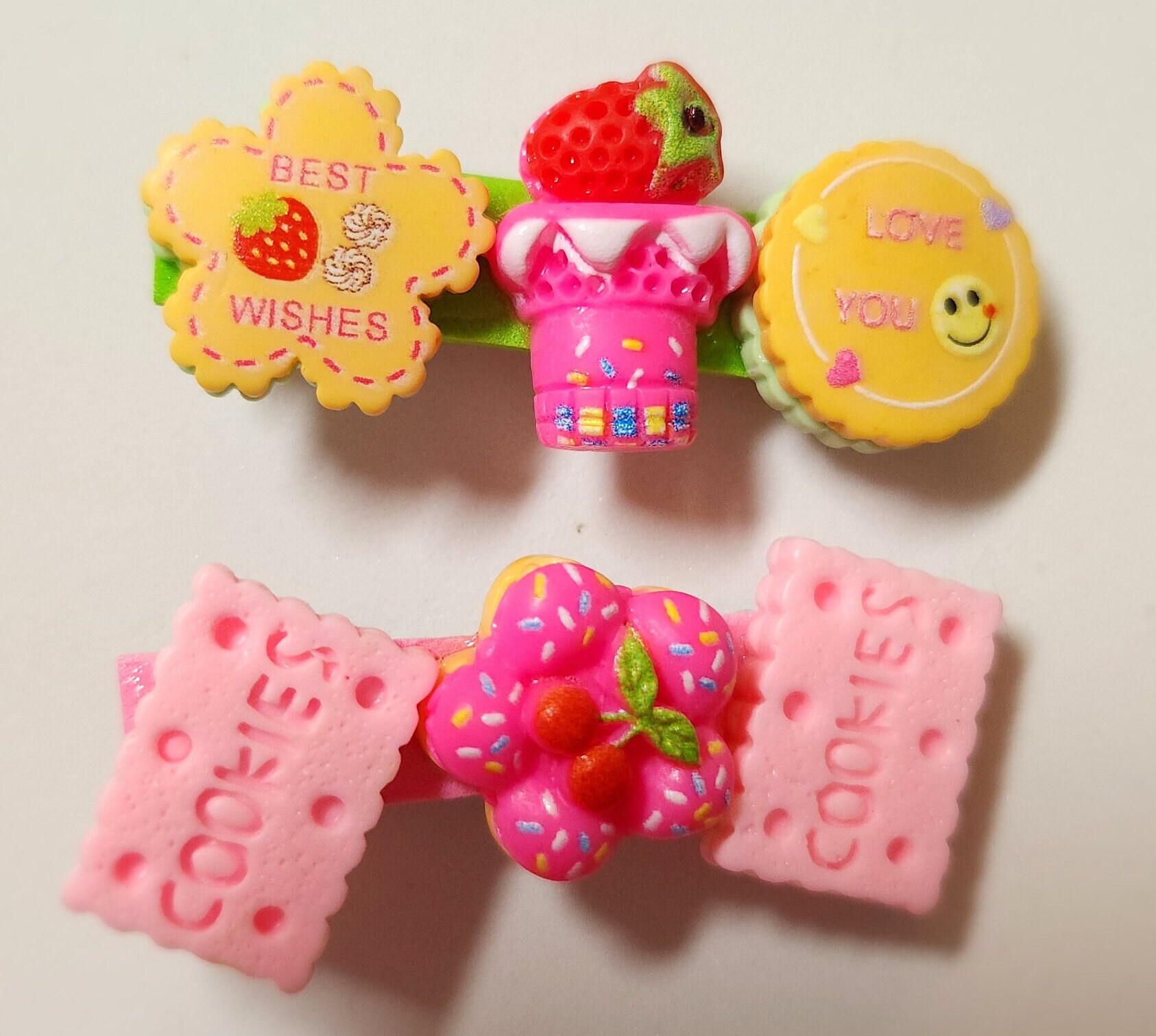 Kawaii Cookies, Candy, Strawberry Pie Alligator Kawaii Hairclips, Hair ...