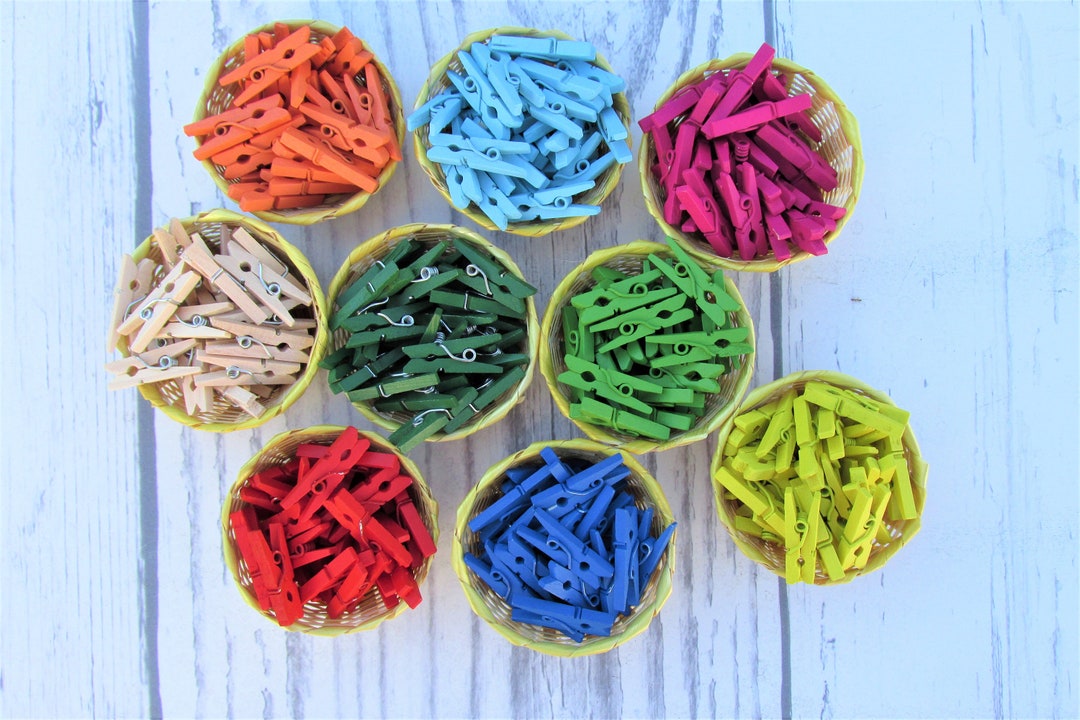 Mini Clothing Pins - Mini Pins - Clothing Pins - Wooden Pins - Wooden ...