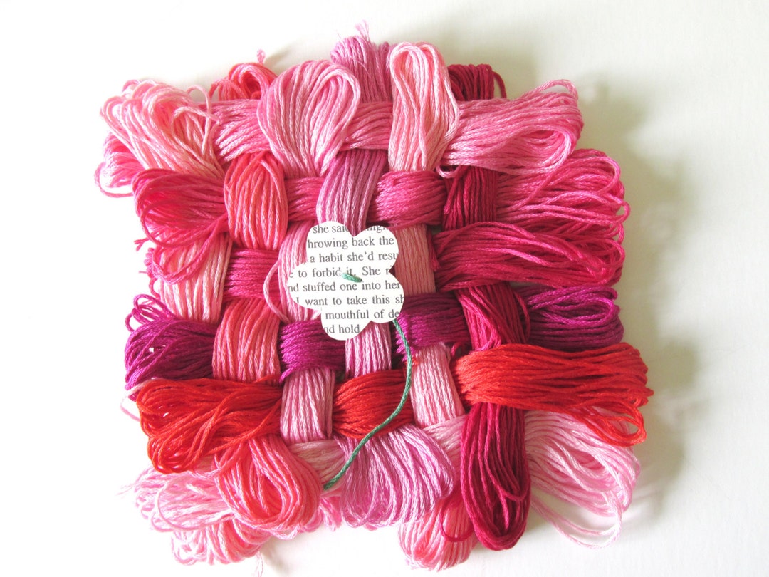 DMC 24 Skeins Pack - Shabby Chic - Soft Pink and Peach Thread - Pack of ...
