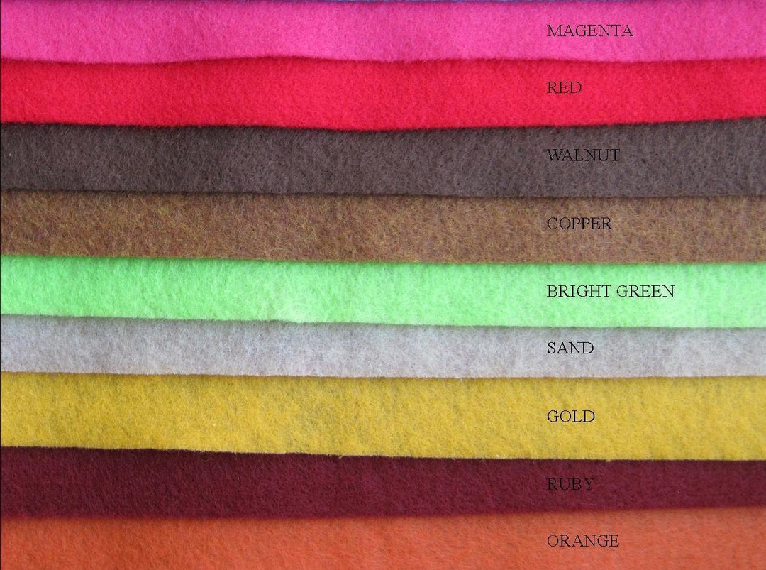 Acrylic Felt Sheets Pack of 6 Sheets 9 X 8 Felt Sheets Felt Acrylic ...