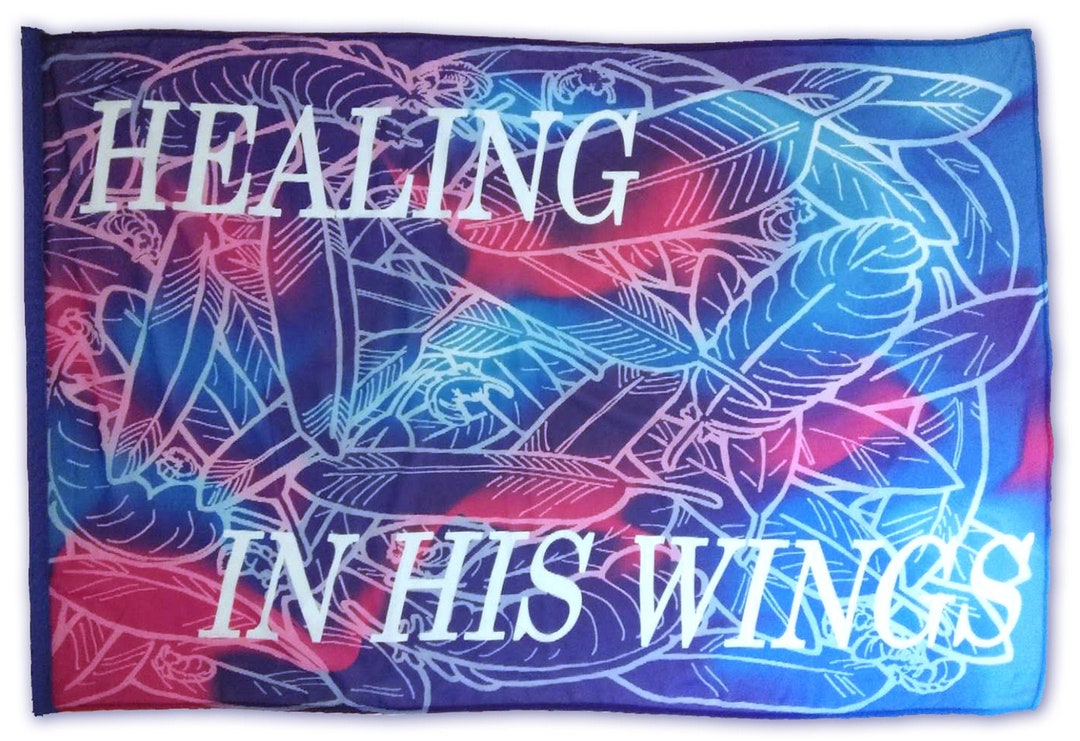 50% off Healing Worship Flag With Rigid Sewn in Pole - Etsy