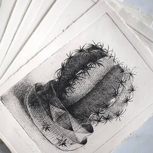Cactus. Etching - Etsy