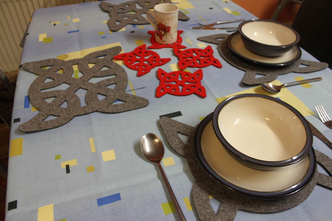 Celtic Knot Placemats & Coasters Table Mats Set of 8 Pieces | Etsy