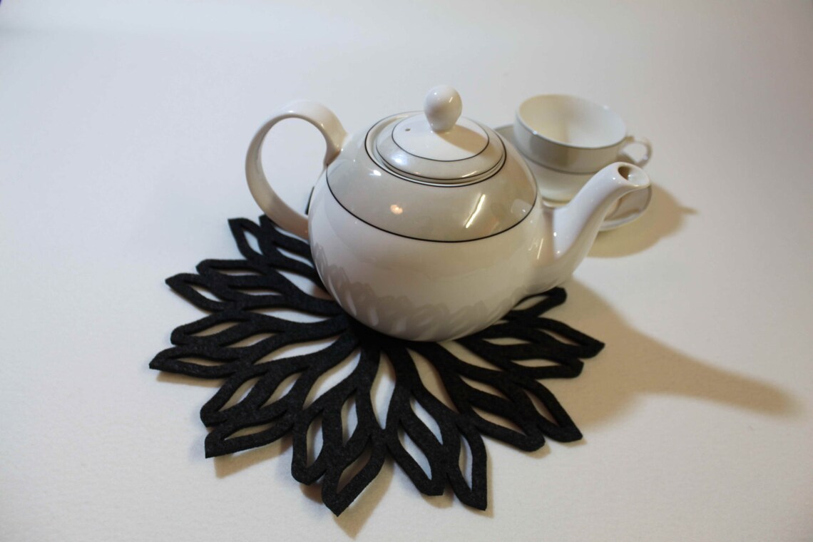 Placemats ONLY Flames Aster Flower Felt Table Mats Set of 8 - Etsy