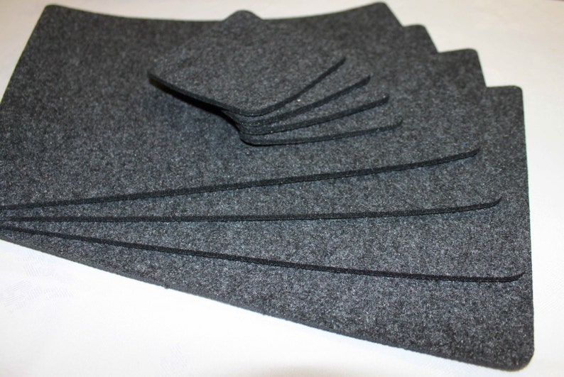 Placemats Simple Shape Quadrat Rectangle Felt Table Mats Set - Etsy
