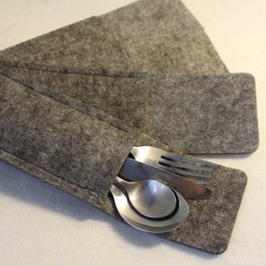 Felt Cutlery Sleeve Set of 4 - Etsy
