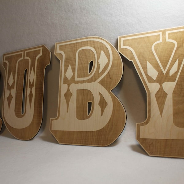 Large Wooden Letters - Etsy UK
