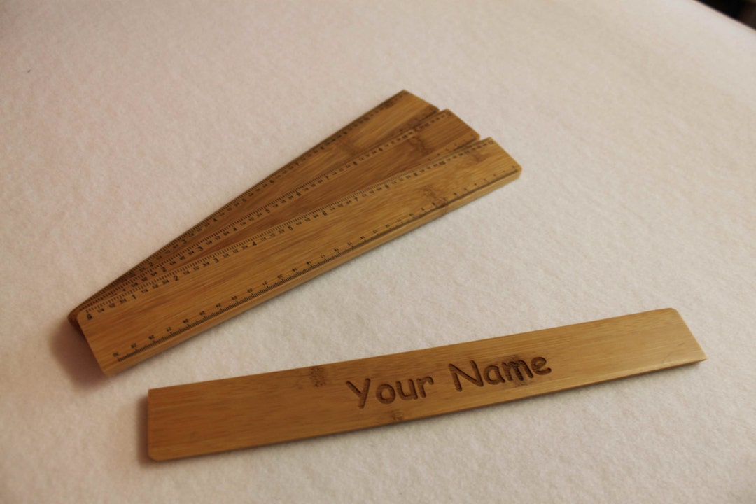 Custom Back to School Personalized Unique Wooden Bamboo Ruler - Etsy