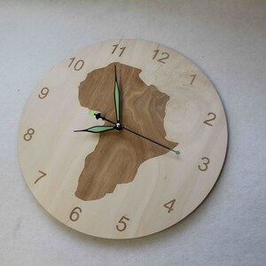 Unigue Shape Bespoke AFRICA Shape Clock AFRICA Map Wooden - Etsy