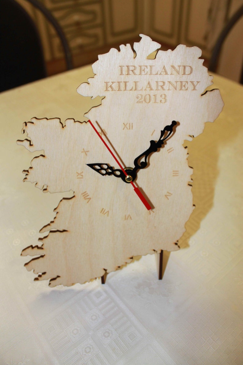 Custom Unique Bespoke Ireland Shape Clock Irish Map Wooden - Etsy