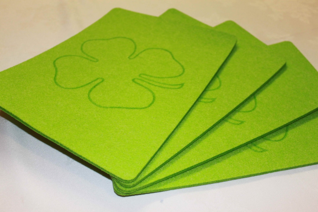 Felt Shamrock Placemats Table Mats Set of 4 Irish Gift - Etsy