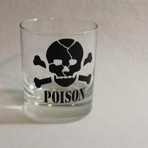 Set of 2 Vinyl for Halloween Adhesive Glass Vinyl Poison Stickers ...
