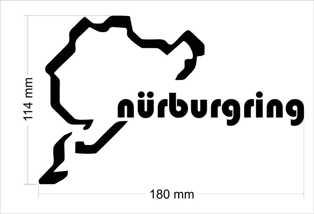 Nurburgring Sticker Vinyl Decal Many Colour 18cm X 11cm , 7 X 4.5 Inch ...