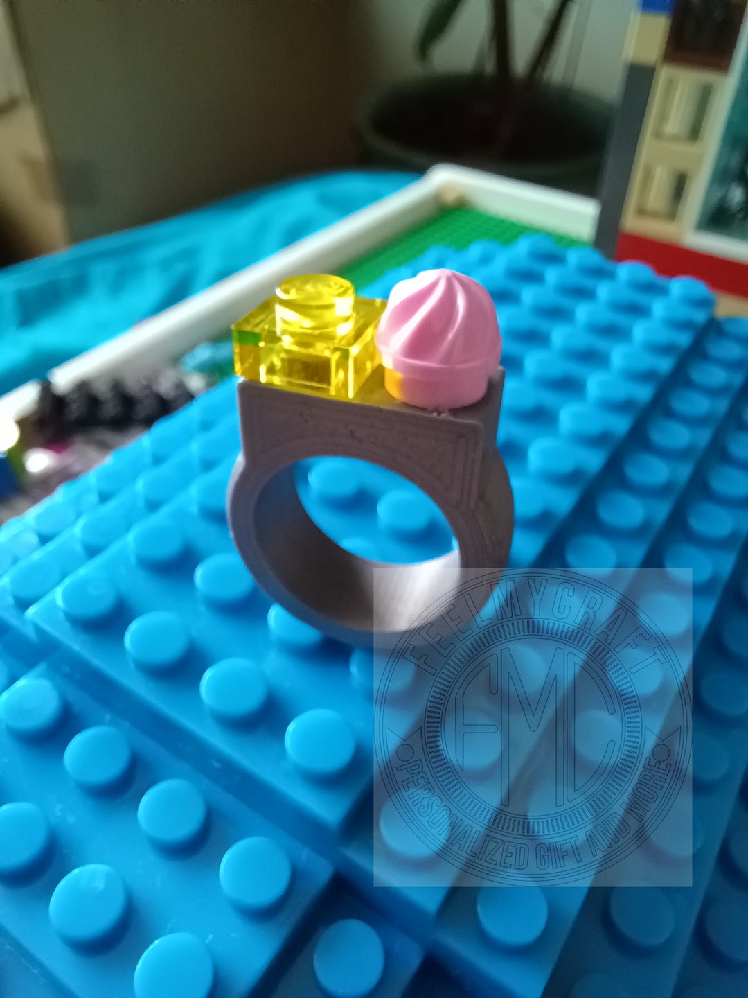 Lego Ring Minifigures Set of TWO Custom Ring Personalized Size ...