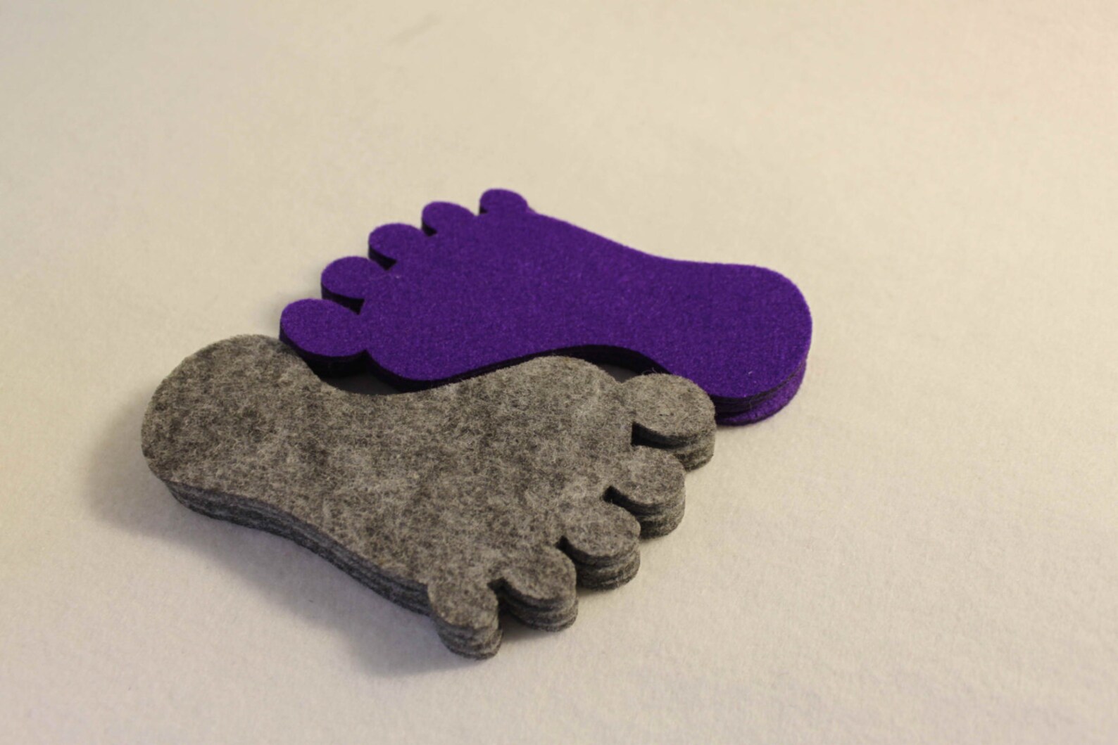 Foot Shape Felt Coaster Set of 4 - Etsy