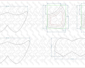 Face Mask Pattern Template 3 Type of Style Shape Pdf Svg Dxf - Etsy