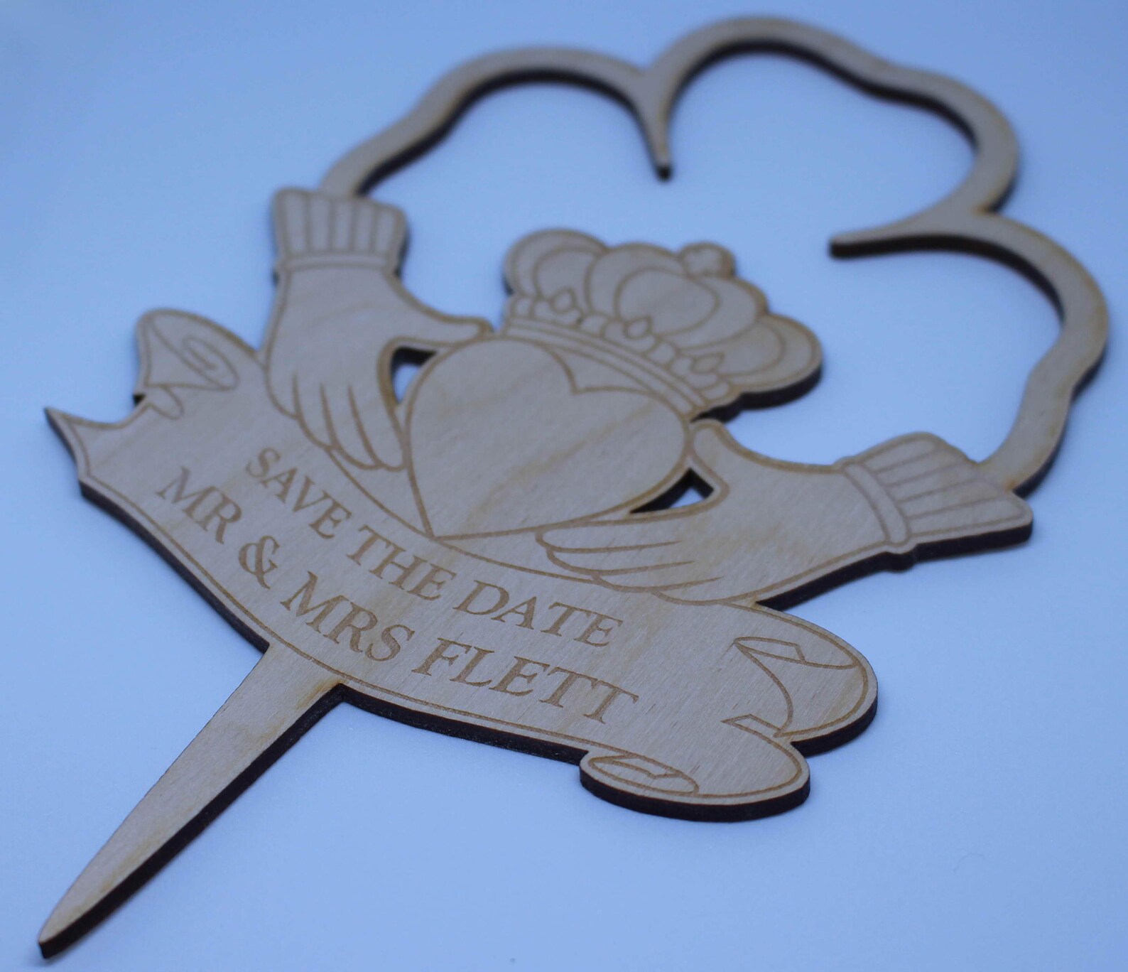 Claddagh Pure Traditional Irish Custom Cake Topper YOUR | Etsy