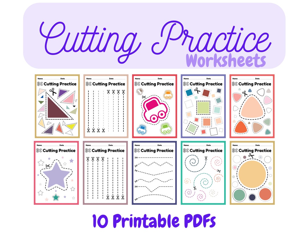 Back to School Montessori Cutting Activities for Preschool Kids ...