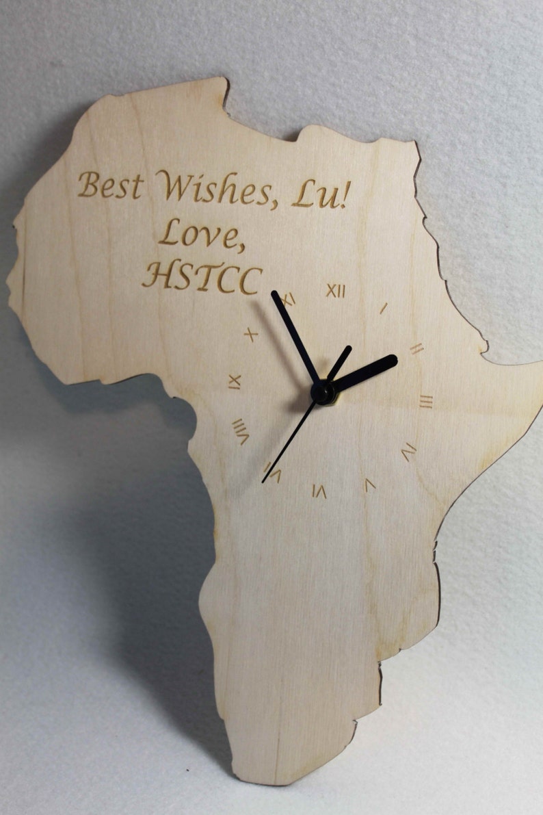 Custom Unique Bespoke Africa Shape Clock Africa Map Wooden - Etsy