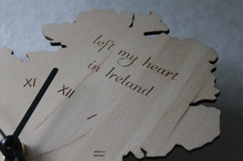 Custom Unique Bespoke Ireland Shape Clock Irish Map Wooden - Etsy