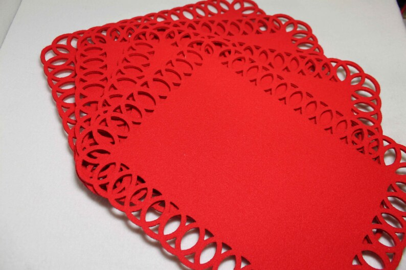 Placemats Circle Round Designs Felt Table Mats Set of 4 - Etsy