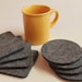 Felt Coaster Simple Shape Circle or Quadrat Set of 4 NEW Thicker 5 Mm ...