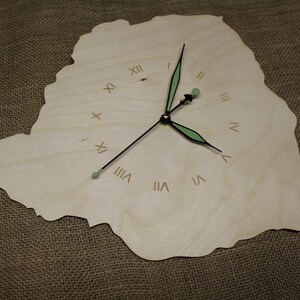 Custom Unique Bespoke Zimbabwe Shape Clock Zimbabwe Map Wooden ...