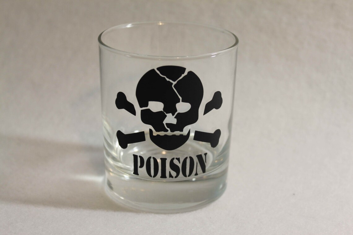 Set of 2 Vinyl for Halloween Adhesive Glass Vinyl Poison - Etsy
