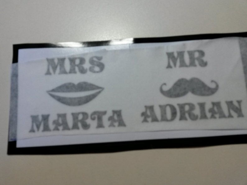 Personalised Vinyl Sticker Mr & Mrs for Mug With Your Name | Etsy