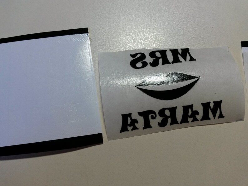 Personalised Vinyl Sticker Mr & Mrs for Mug With Your Name | Etsy