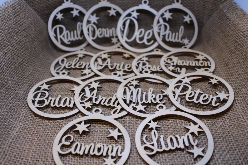 Personalised Christmas Baubles Name Tree Decorations | Etsy