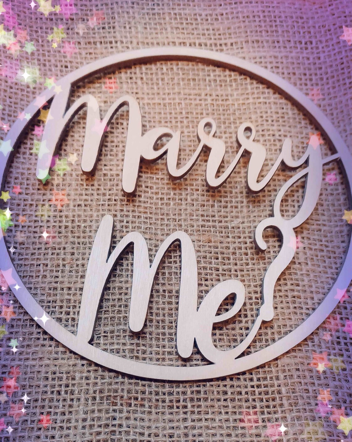 Marry Me Round Sign Engagement Party Decoration Backdrop | Etsy