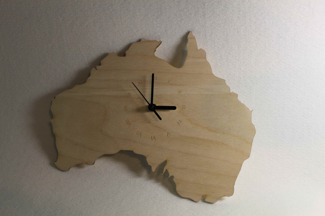 Custom Unique Bespoke Australian Shape Clock Australian Map Wooden - Etsy