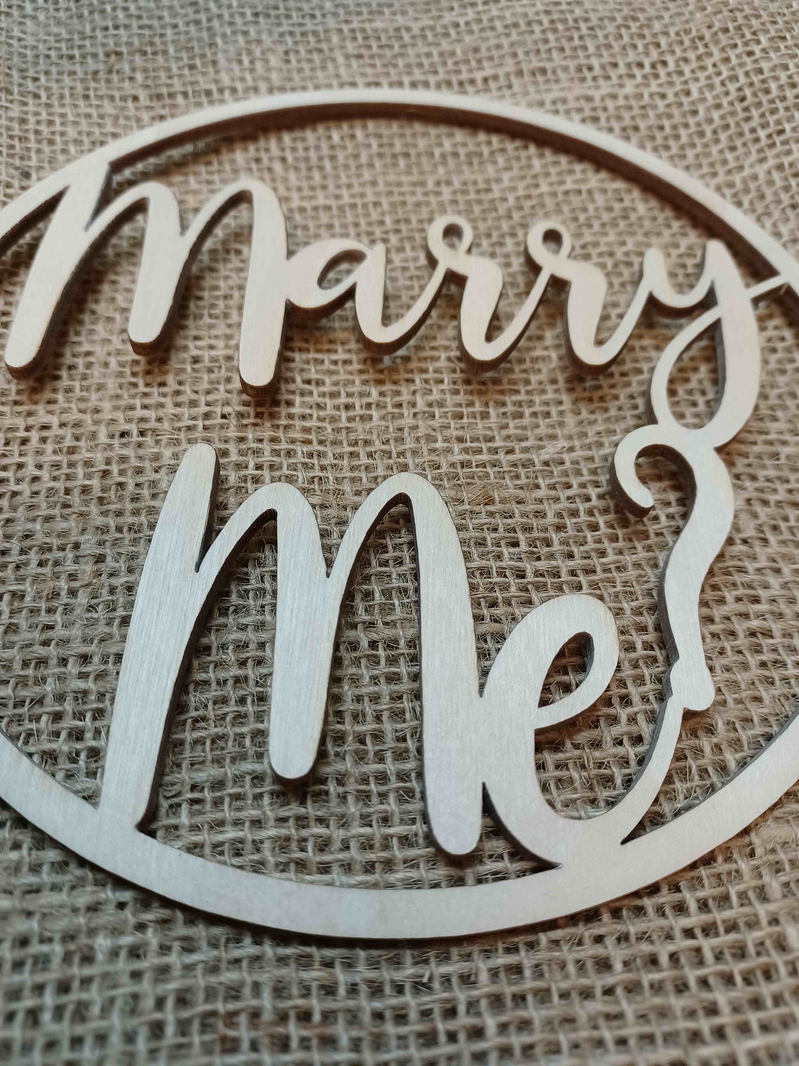 Marry Me? Round Sign, Engagement Party Decoration, Backdrop Wooden Sign ...
