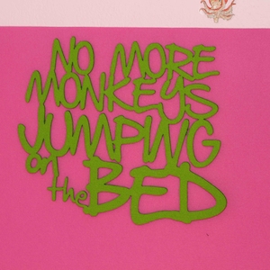 No More Monkeys Jumping on the Bed Multi Colour Felt Wall Sign - Etsy