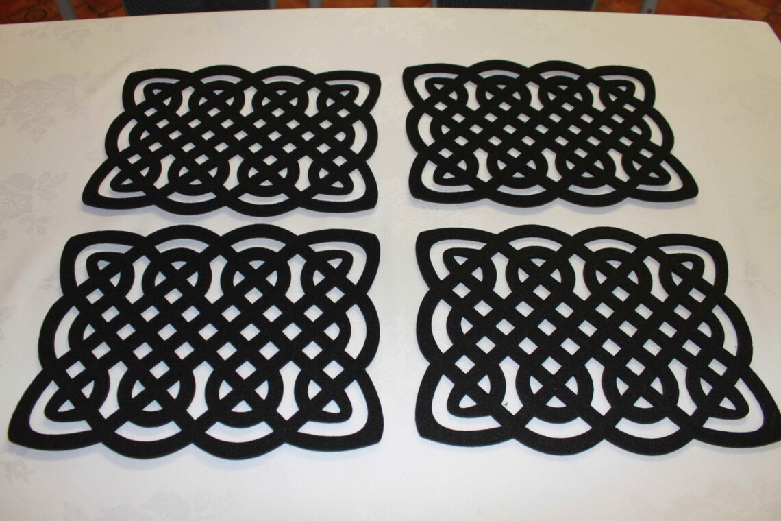 Celtic Knot Table Mats Placemats Set of 4 Pieces - Etsy