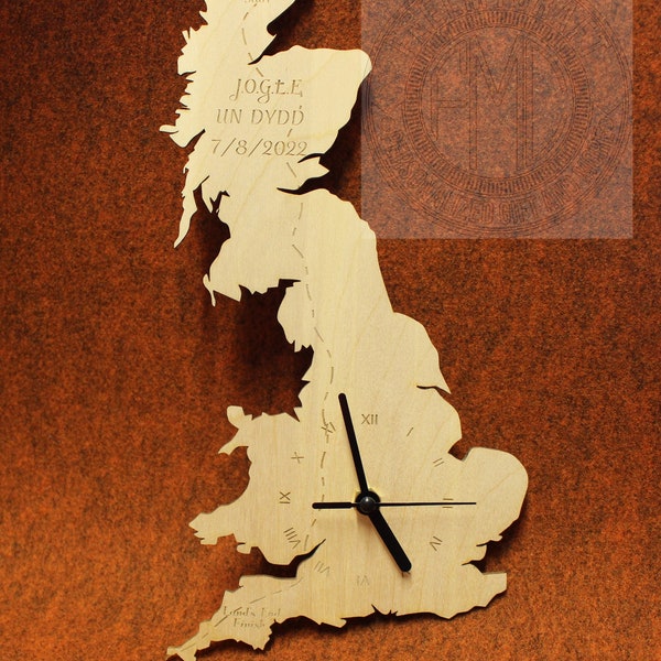 Uk Map Clock - Etsy