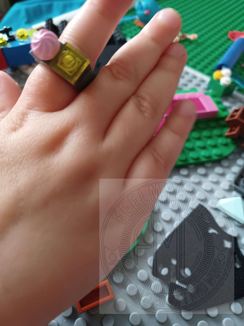Lego Ring Minifigures Set of TWO Custom Ring Personalized Size - Etsy