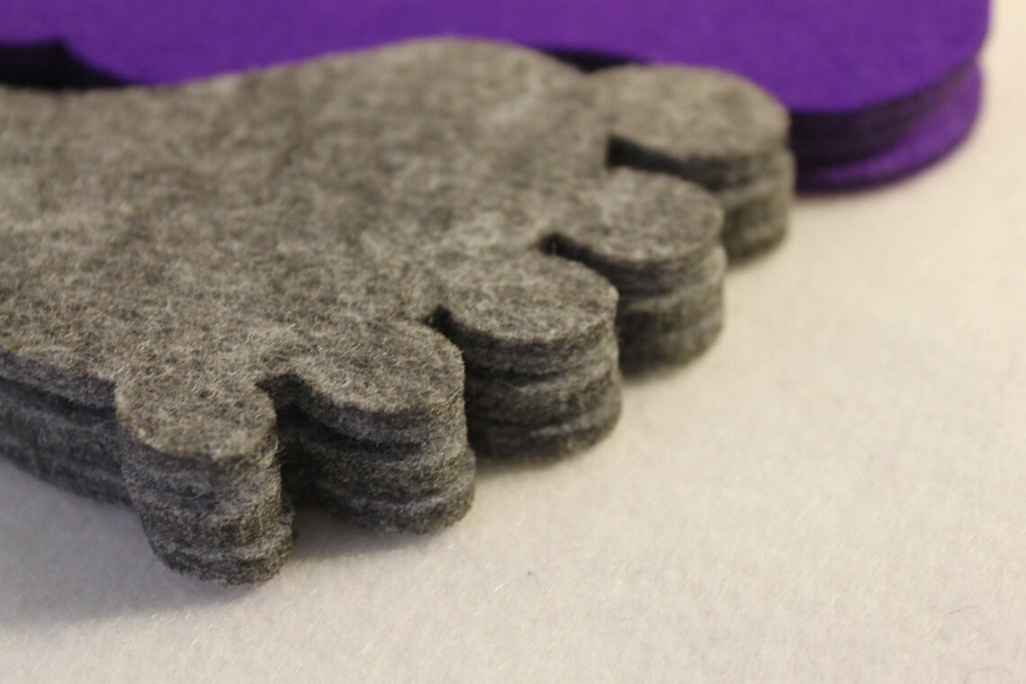 Foot Shape Felt Coaster Set of 4 - Etsy