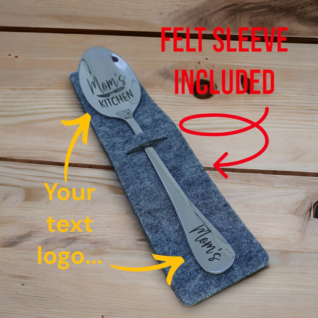 Personalized Custom Spoon Name Text Logo Monogram on Teaspoon Cute Gift ...